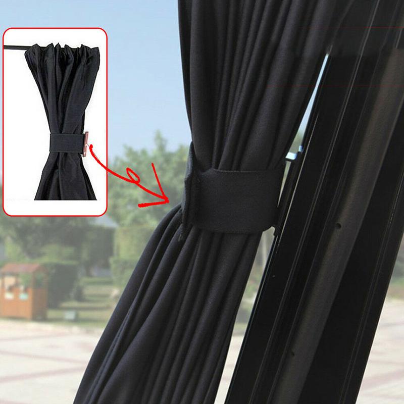 2pcs Car UV Protection Sun Shade Curtains Sides Window Visor Mesh Cover ...