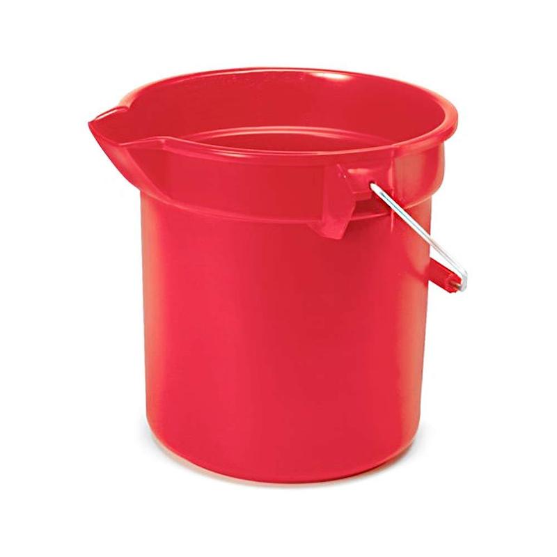 Products Brute Heavy-Duty Round Bucket, 10-Quart, Red, Corrosive ...