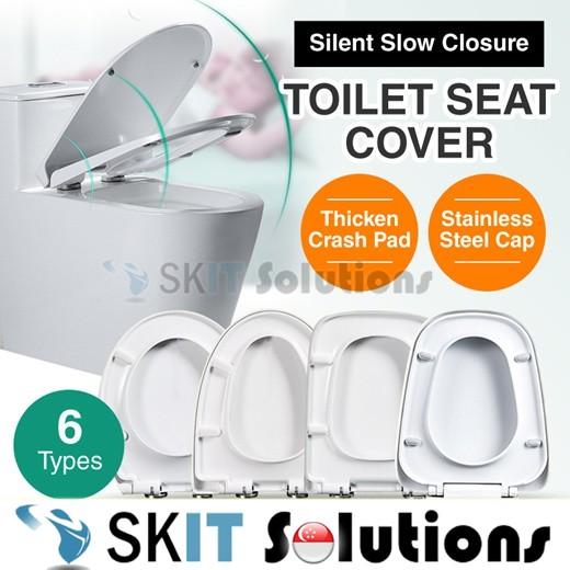 【SKIT SG】Toilet Seat Cover Set / Quick Release / Silent Slow-Close ...