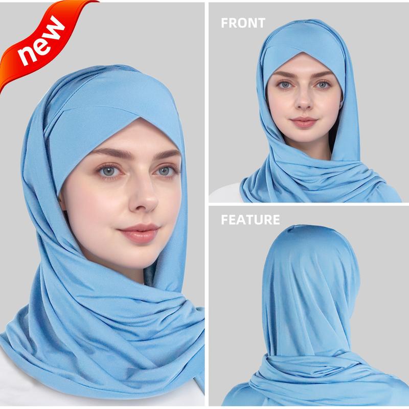 Fashion Simple Solid Color Scarf Hat Forehead Single Layer Cross ...