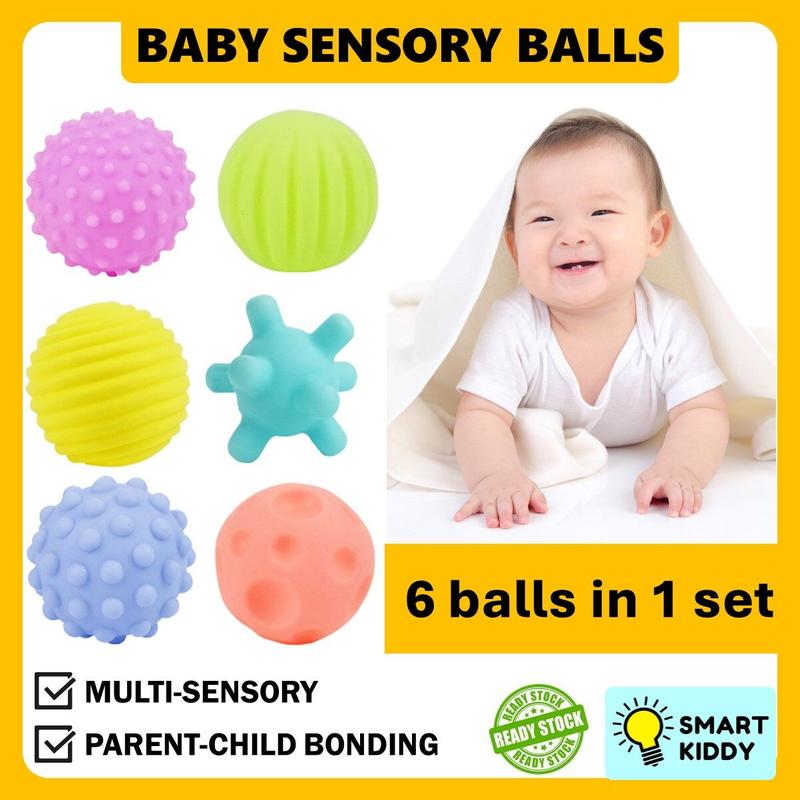 6pcs sensory ball for baby Bola mainan baby sensory toys for - TikTok ...