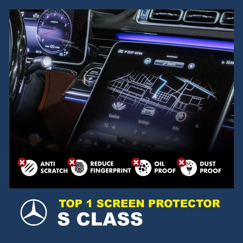 Mercedes S Class 2018-2023 Tempered Glass Screen Protector - TikTok ...