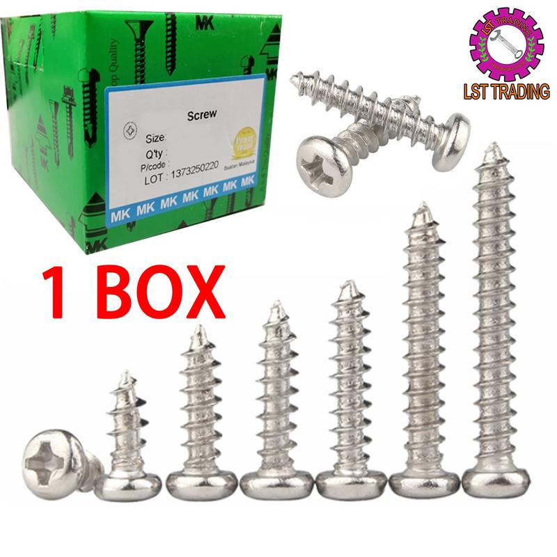 [READY STOCKS] PAN HEAD SELF TAPPING SCREW ( P +- AB) 1 BOX / SKREW ...