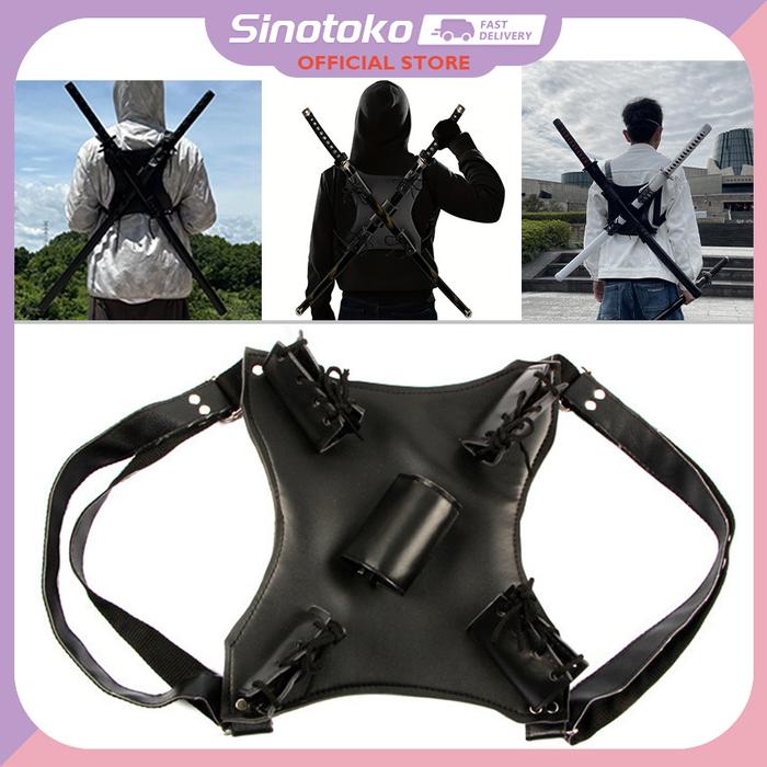 Jual Body Belt Harness Kulit Cosplay, Aksesoris Selempang Pedang Anime ...