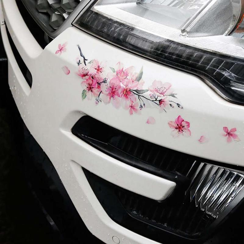 New Motorcycle Helmet Creative Marks Headlight Decal Sakura Car ...