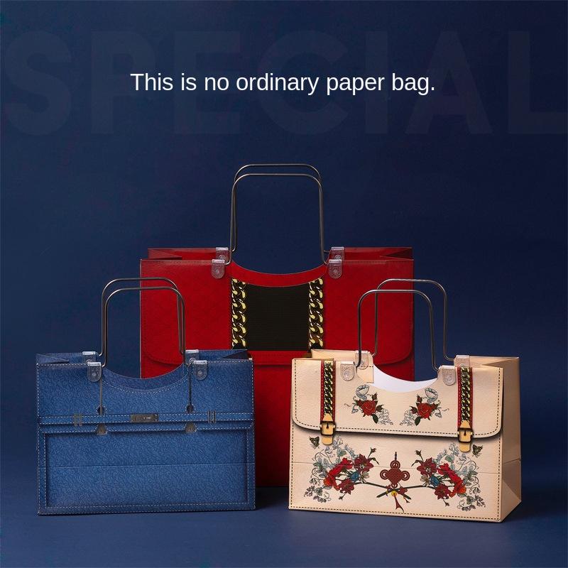 Beg Tote Kertas Bersalut Merah Perkahwinan Beg Kertas Pakaia - TikTok ...