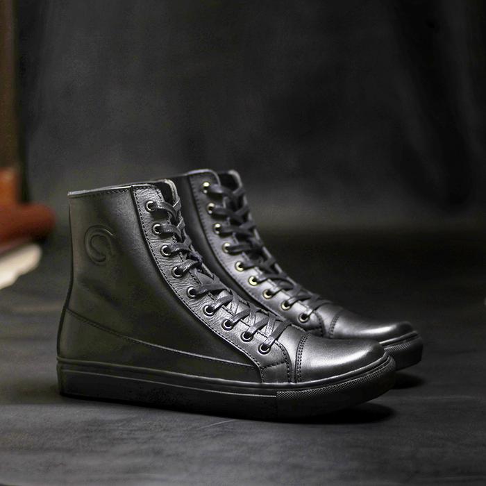 Promo VALDEMAR FULL BLACK (KULIT ASLI) |ManNeedMe x Greata| Sepatu ...