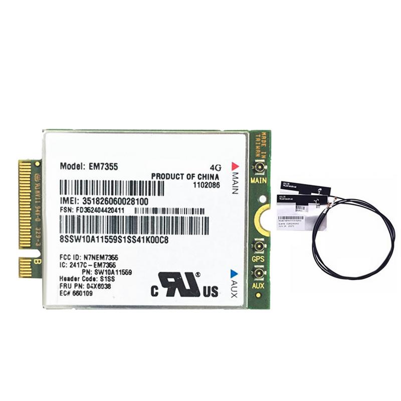 EM7355 WWAN Card+Antenna 04X6038 NGFF 4G WiFi Card for X1 Carbon ...