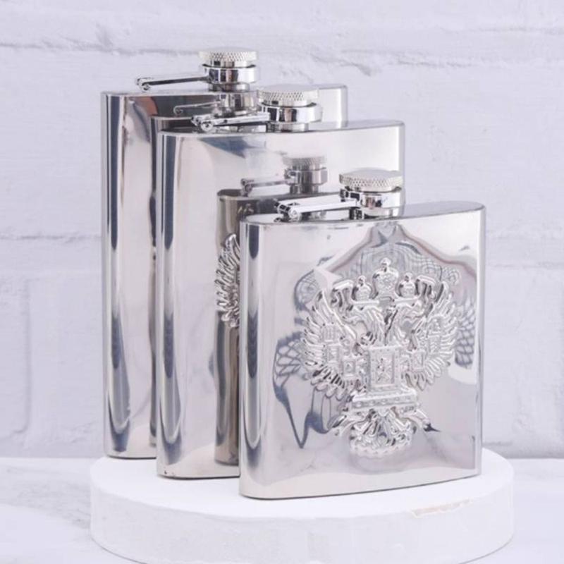 goupgo Portable 6/8/9oz Hip Flask with Screw Cap Large Capacity ...
