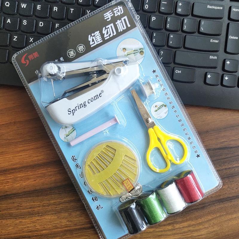 1/9pcs Portable Manual Sewing Machine Set Home Mini Sewing Machine ...