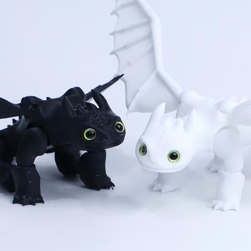 Black And White Flying Dragon, Extendable Wings, Cute And Funny, Family ...