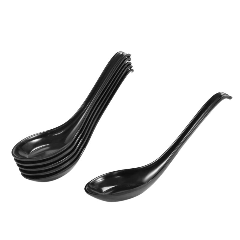 Soup Spoons,6 Pcs Japanese Style Spoons Rice Spoons Chinese Asian Soup ...