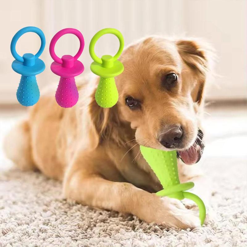 Pet Pacifier, Dog Teething Toy, Rubber Bite With Bell, Pet Supplies ...