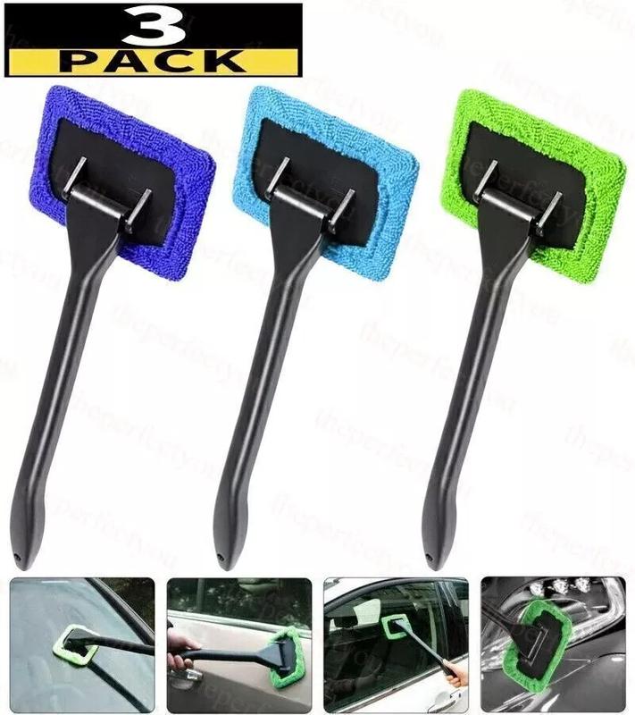 3 Pack Microfiber Car Windshield Cleaning Tool - Glass Brus - TikTok Shop