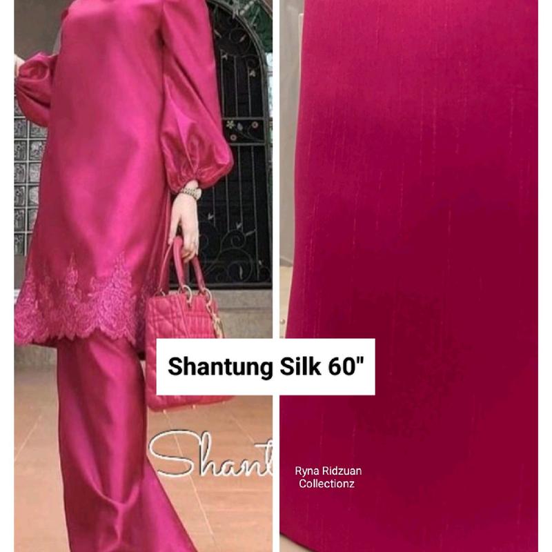 KAIN SHANTUNG SILK - OPEN METER [ TREND RAYA 2025] !!!!! - TikTok Shop Malaysia