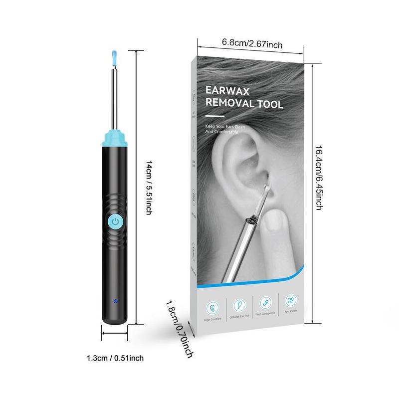 Silicone Ear Hygiene Set, HD Visual Earwax Removal Tool with Camera ...