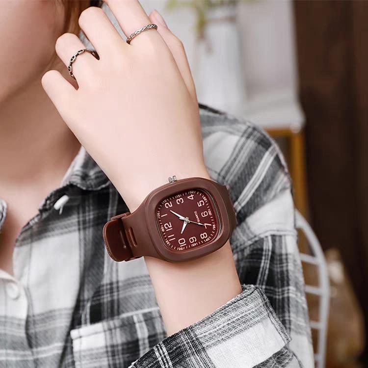 Korean fashion women's watch waterproof analog watch sports silicone ...