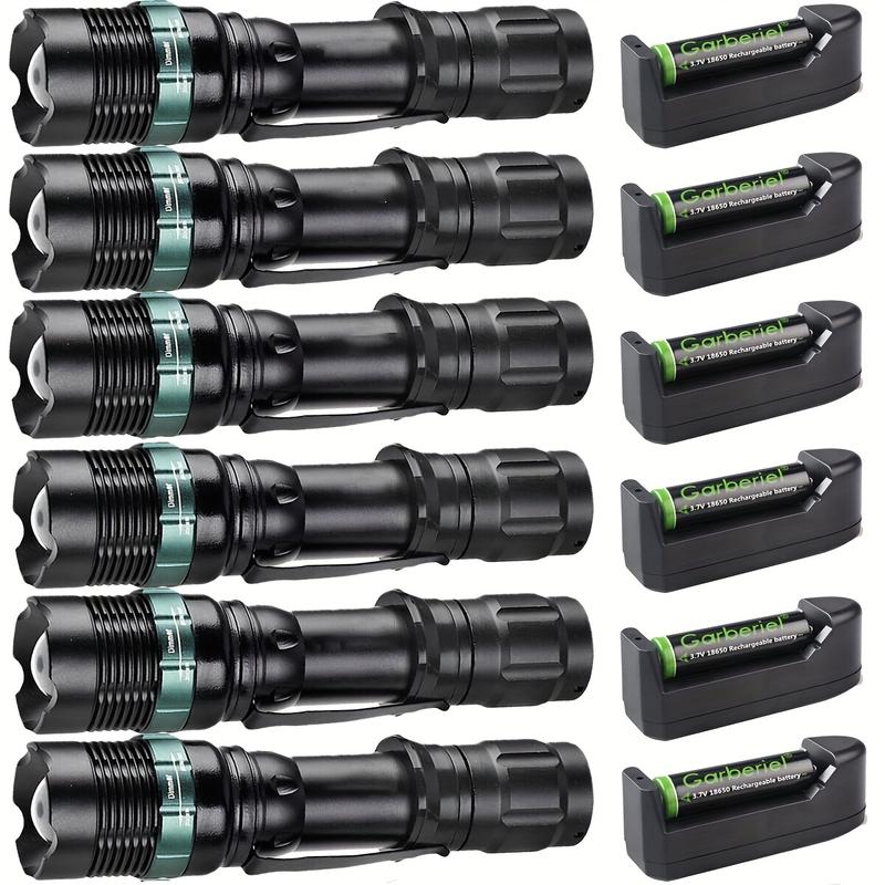 2024 6pack Super Bright Powerful LED Tactical Flashlight,3Modes ...
