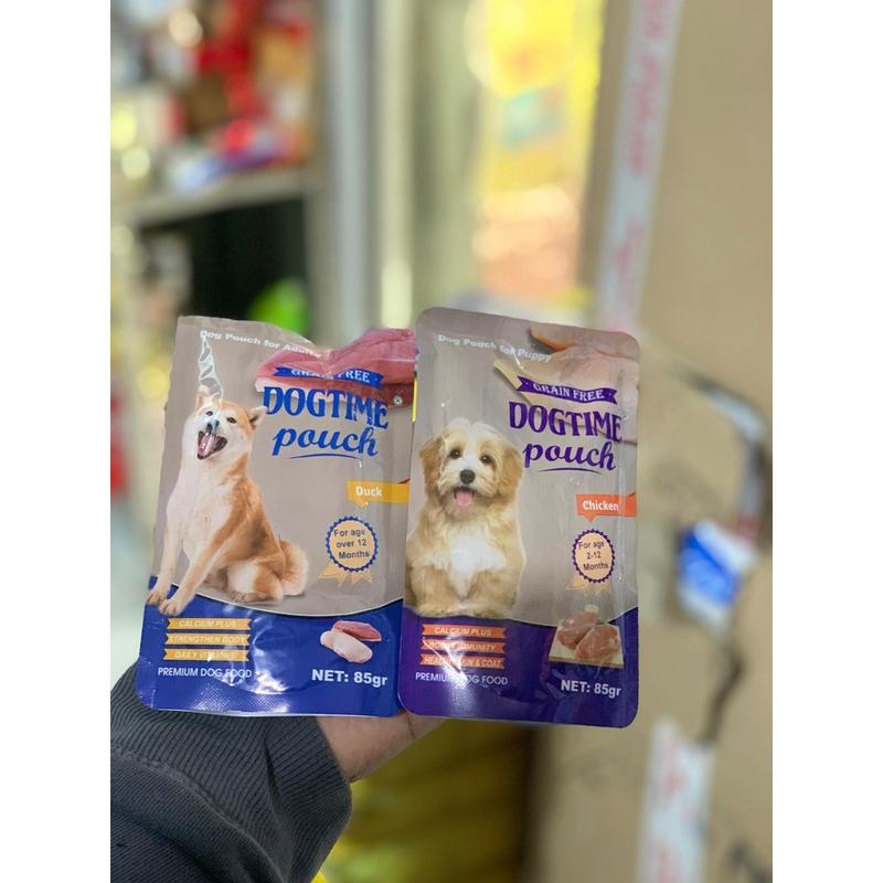 makanan basah anjing DOGTIME POUCH Grain Free 85 GR Wet Food - Shop ...