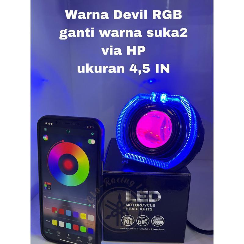 Lampu biled billed ala ala RGB bluetooth 4,5 in ganti warna suka2 via HP - Shop | Tokopedia