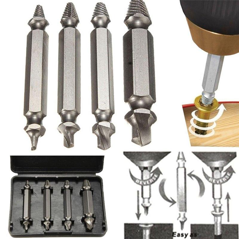 4PCS Speed Out Screw Extractor Drill with Box Bits Tool Broken - TikTok ...