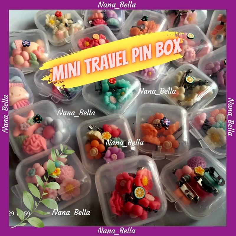 Mini Pin Box | Brooch 5 pcs | Brooch Resin | Brooch Mini | Kerongsang ...
