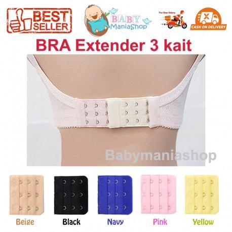 BRA Extension Perpanjangan Lingkar BH 3 KAIT Alat Sambung BRA Extender ...