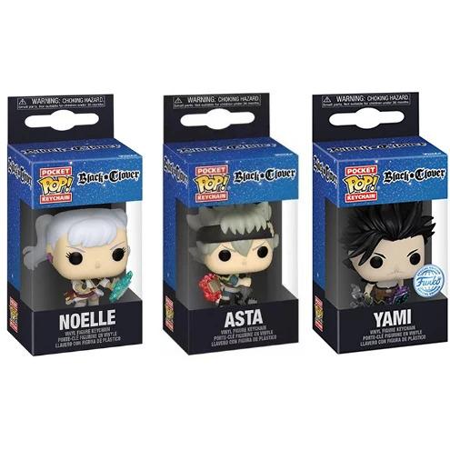 RYH Funko POP Pocket Keychain Black Clover NOELLE ASTA YAMI Action ...