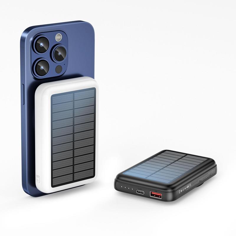 Solar Powered Power Bank, 1 Count Portable 10000mAh Fast Charging ...