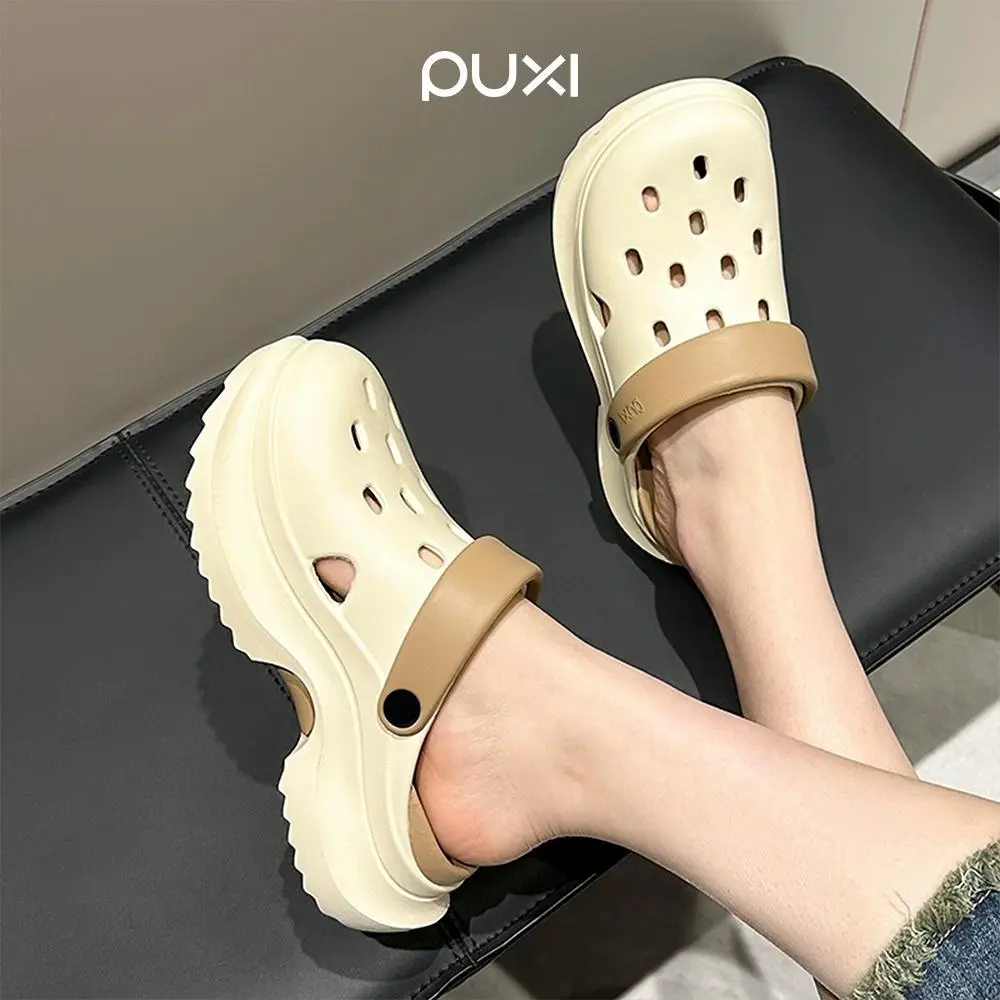 PUXI Sandal Cewek Hak Tinggi Nyaman Anti Selip Empuk Sendal Wanita Yeri ...