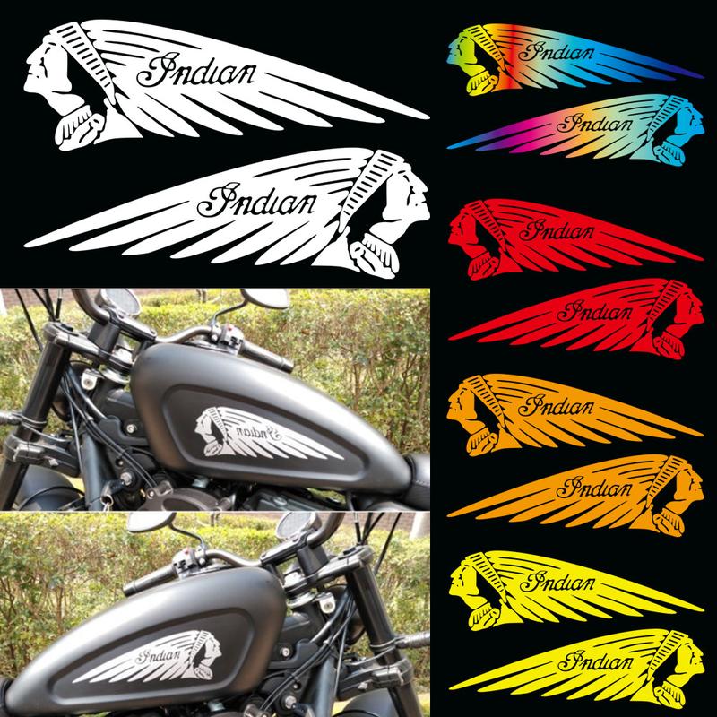 2PCS Personalized Indian Motorcycle Car Sticker Indian Skull - TikTok ...