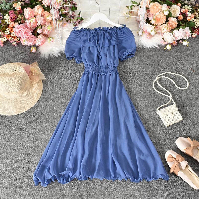 Gaun Sifon, untuk Wanita, Ketibaan Baru 2022, Koleksi Musim Panas ...