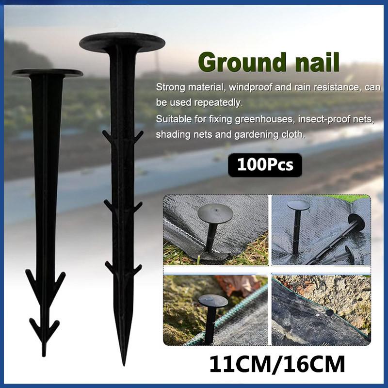 100Pcs Black Plastic Weed Control Nail Weed Mat Rumpet Tirua - TikTok ...