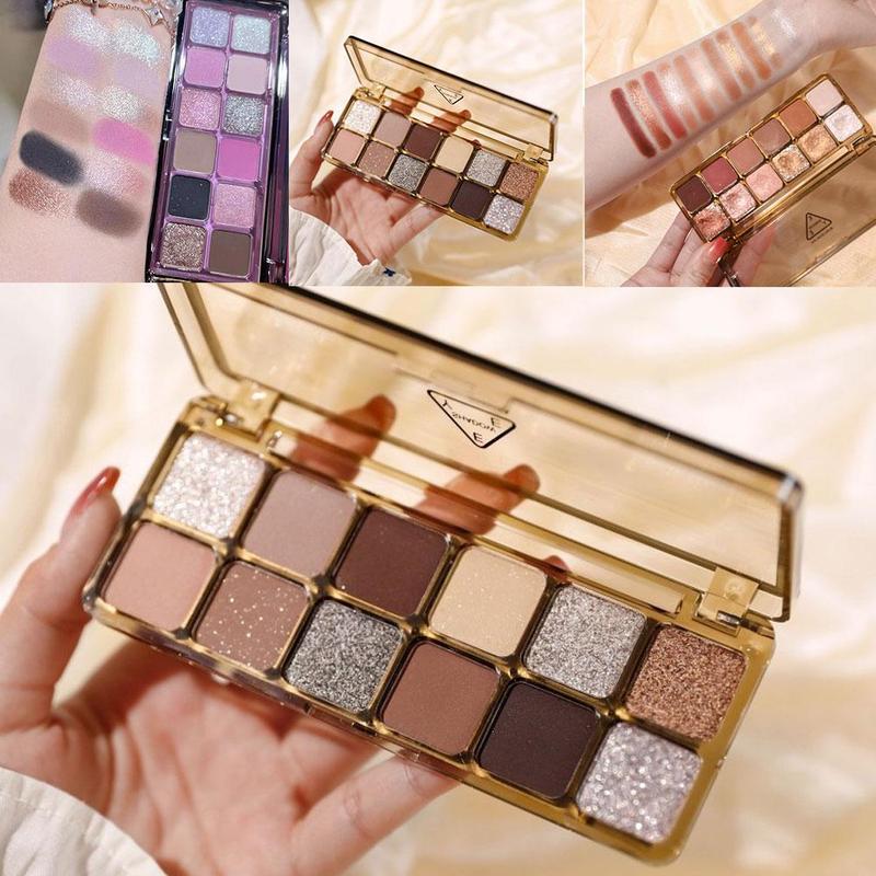 New 12 Color Eye Shadow Plate Matte Multi-Color Waterproof Sweatproof ...