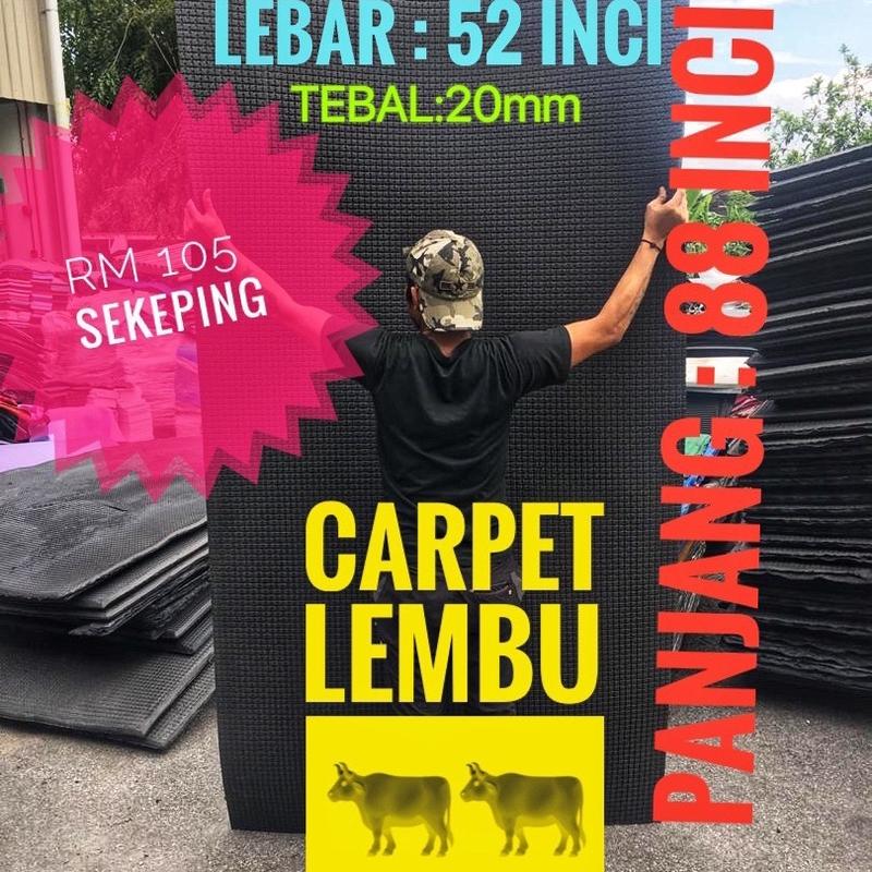 Carpet lembu/cow rubbermat 20mm 52x88inci - TikTok Shop Malaysia