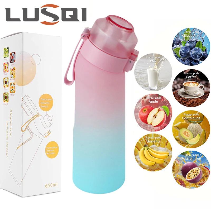 Botol Air Sukan, LUSQI, Kapasiti 650ml, Dengan 7pcs Pod Perisa ...