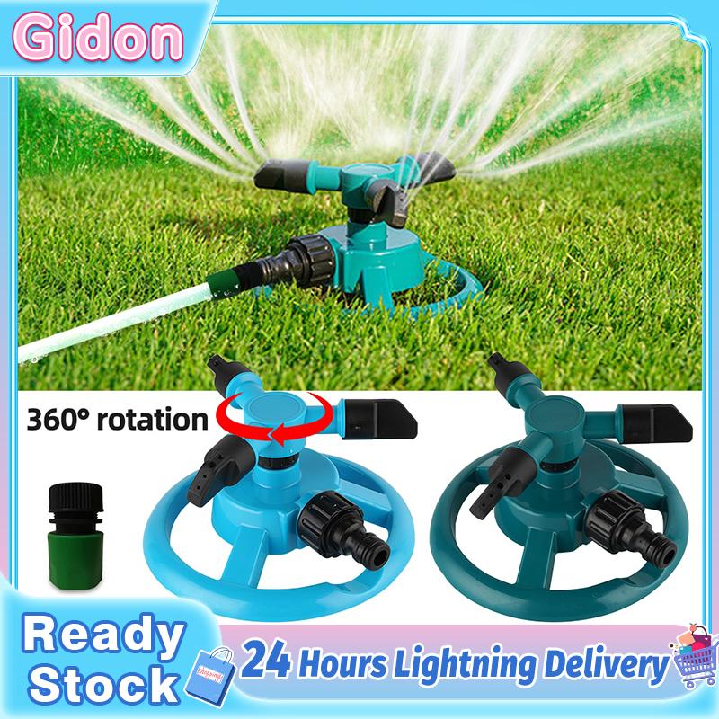 Portable Automatic 360 Rotating Garden Watering Spray Sprinklers ...