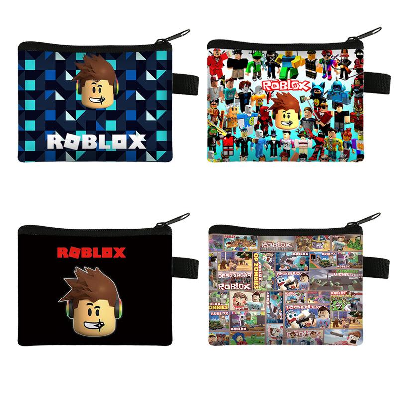 Cartoon Roblox Coin Kids Purse Wallet Keychain Zipper Pouch Kids ...