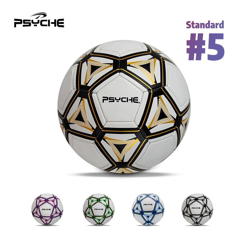 Psyche Soccer Ball Leather Football Official Size 5 Classic Outdoor ...