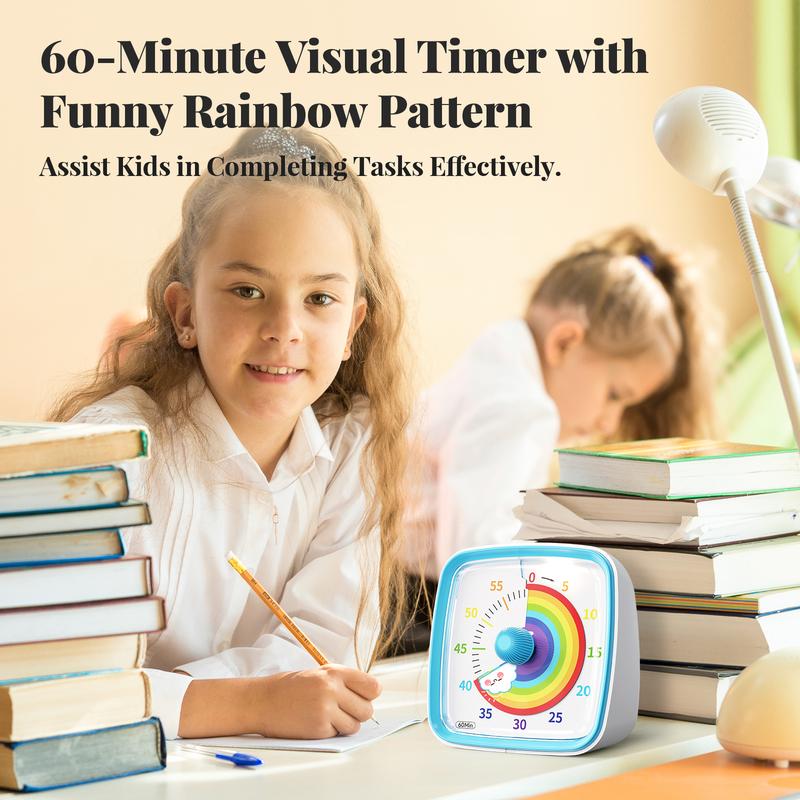 Yunbaoit 60-Minute Visual Timer with Night Light, Countdown Timer ...
