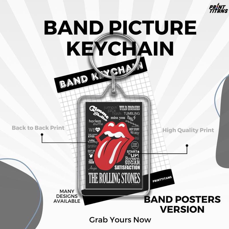 Acrylic Keychain Rock Band Back to back print high quality Collections ...