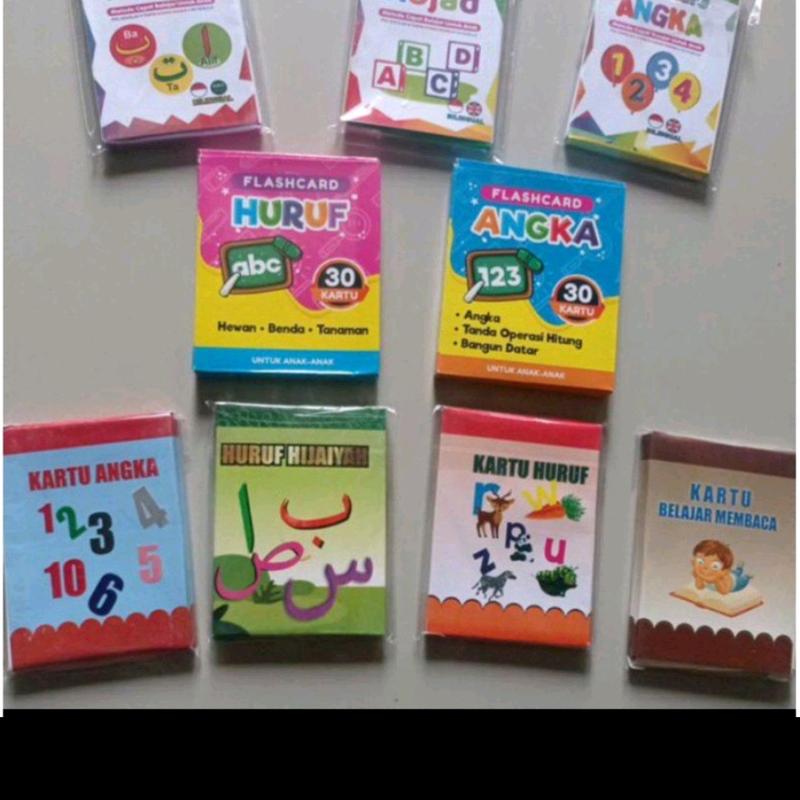 kartu FLASH card buat anak tk dan paud - Shop | Tokopedia