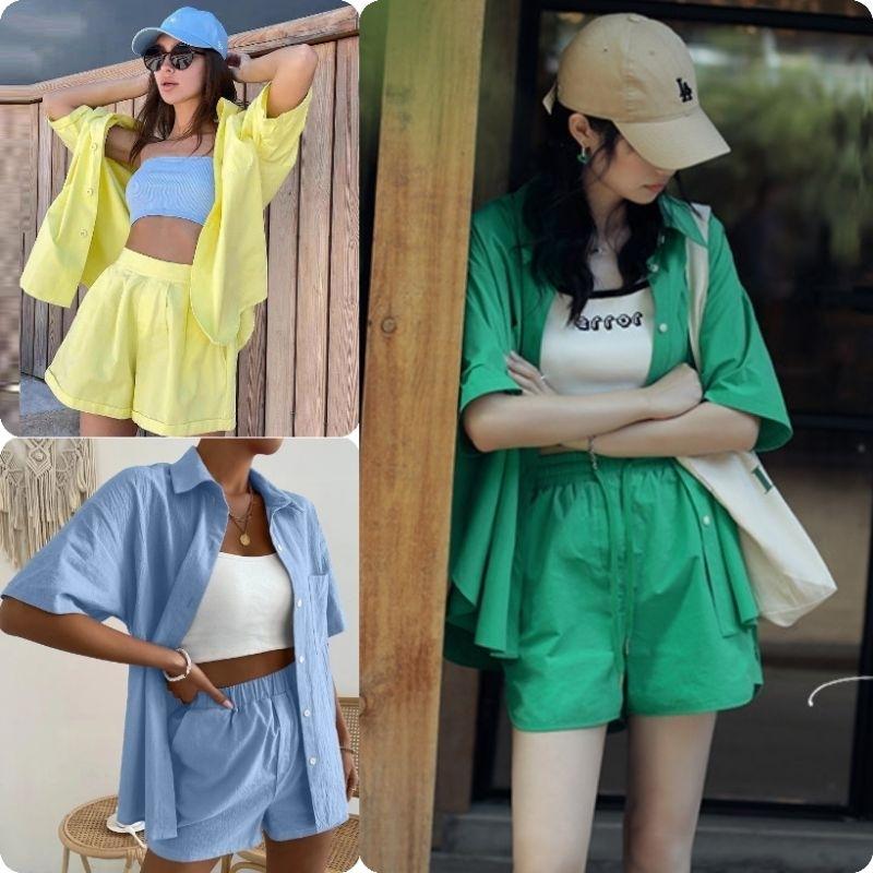 Bright Summer Colors Polo and Shorts Coords (Terno) - TikTok Shop ...
