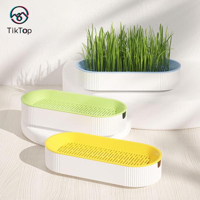 Tiktop Pet Cat Grass Seed Set Self-Growing Soilless Cat Gras - TikTok ...