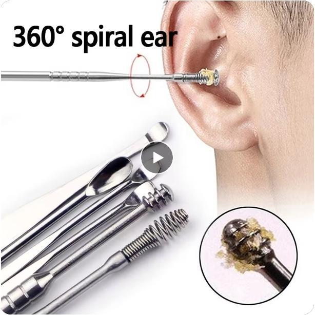 6Pcs/set Ear Wax Pickers Stainless Steel Earpick Wax Remover - TikTok ...