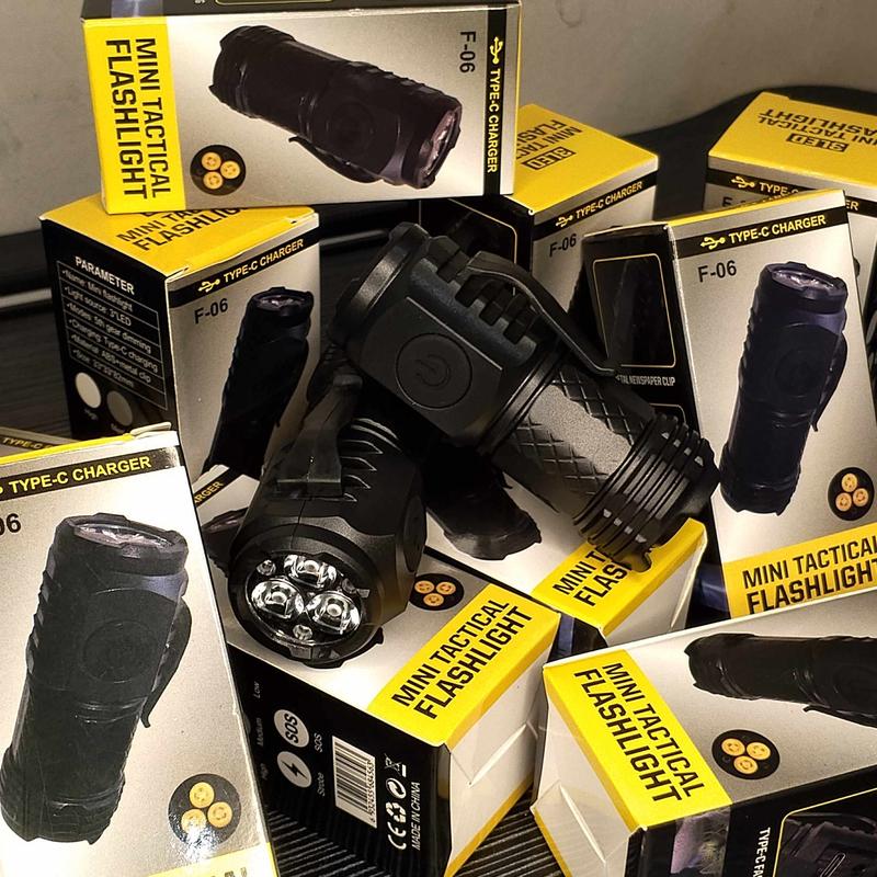 Mini Tactical light F06 Rechargeable LED flashlight for camping ...
