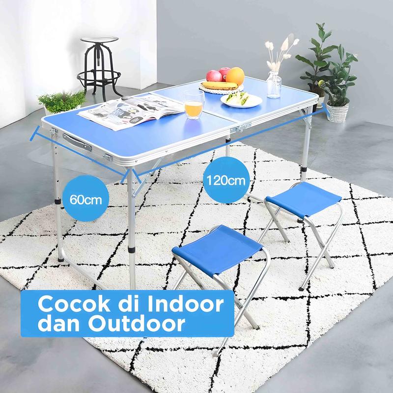 Goto [COD] Flipper Table Meja Makan Lipat Set Koper Camping Outdoor ...