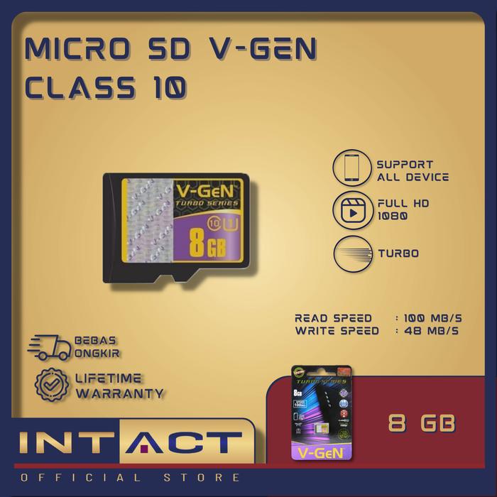 Jual MicroSD V-GeN Turbo Series 8GB 16GB 32GB 64GB 128GB 256GB 512GB ...