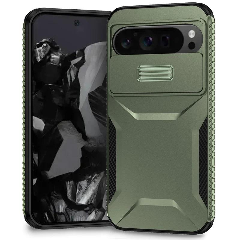 Sarung untuk Google Pixel 9 Pro XL, Gred Tentera, Penutup Slaid ...