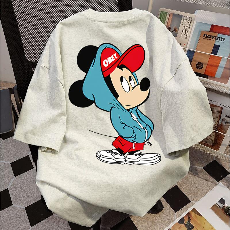 100% cotton fashion trend Mickey Mouse, printed oversize top - TikTok ...